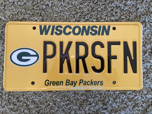 WISCONSIN GREEN BAY PACKERS LICENSE REGISTRATION PLATE VANITY ...