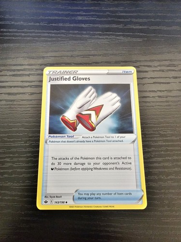 Justified Gloves - Sword & Shield: Chilling Reign (143/198) - NM ...