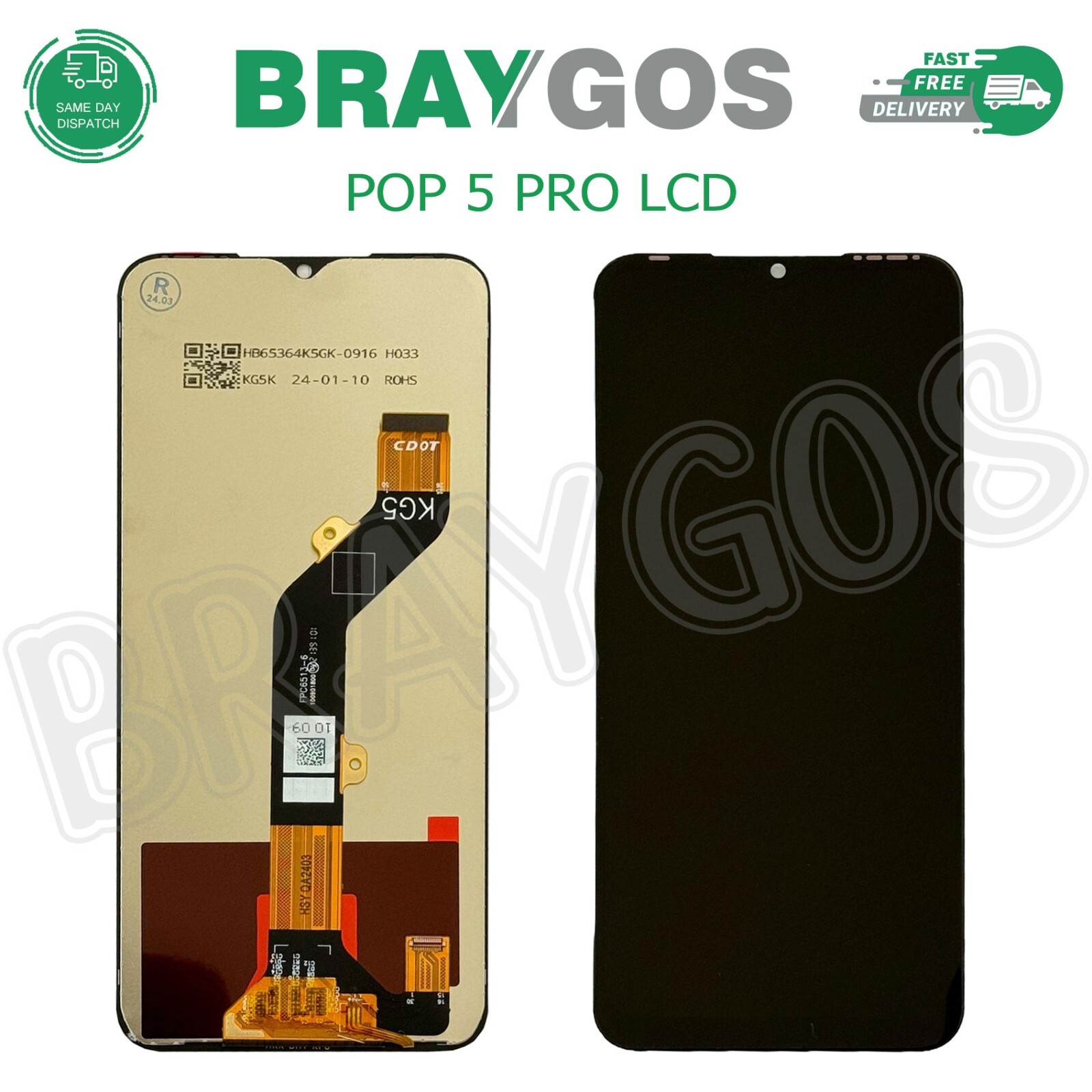 Replacement For Tecno Pop 5 Pro BD4j BD4h Touch Screen Digitizer LCD ...