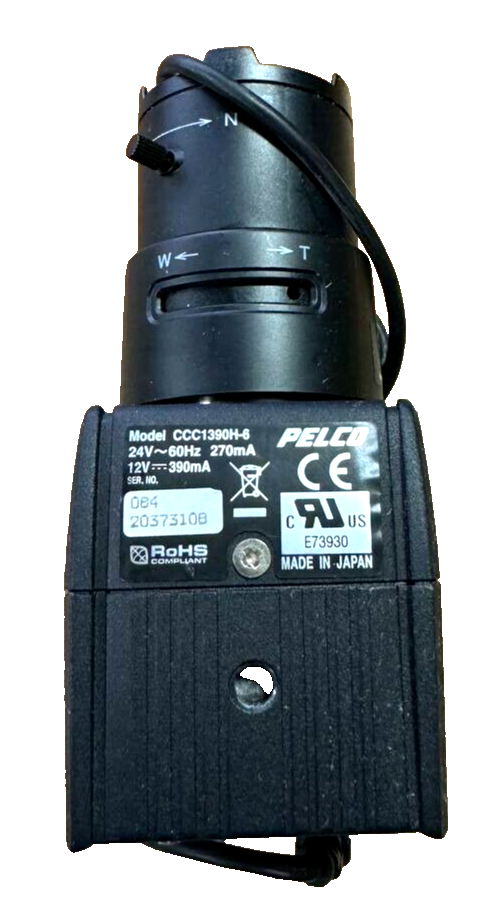 Pelco CCC1390H-6 Color/B&W CCD Day/Night Camera w/Computar 2.8-12mm ...