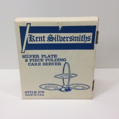 Kent Silversmiths -Silver Plate- 3 Piece Folding Cake Server- Style 276 ...