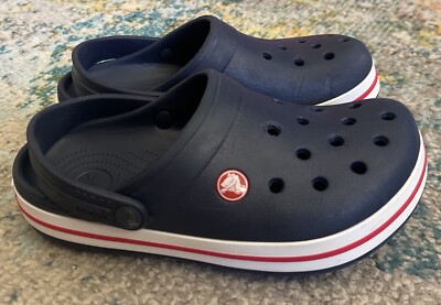 Crocs Kids Crocband Slip On Clogs Sandals Shoes Blue Unisex Girls Boys ...