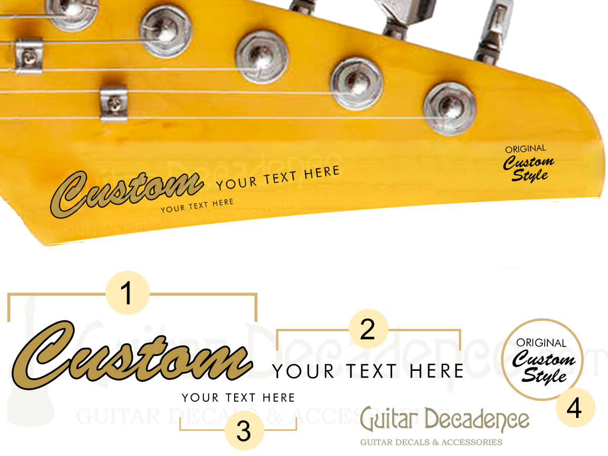Make Your Own Guitar Stickers My Own Headstock Decals! – Finishing