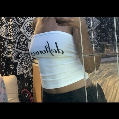 DEFTONES CURSIVE TUBE TOP WHITE BLACK TRASHY 2000S Y2K 90S BAND TEE | eBay