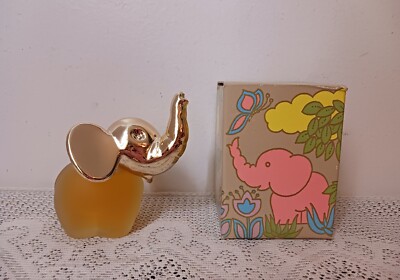 Avon Good Luck Elephant Patchwork Cologne 1.5 FL. oz. Vintage New In ...