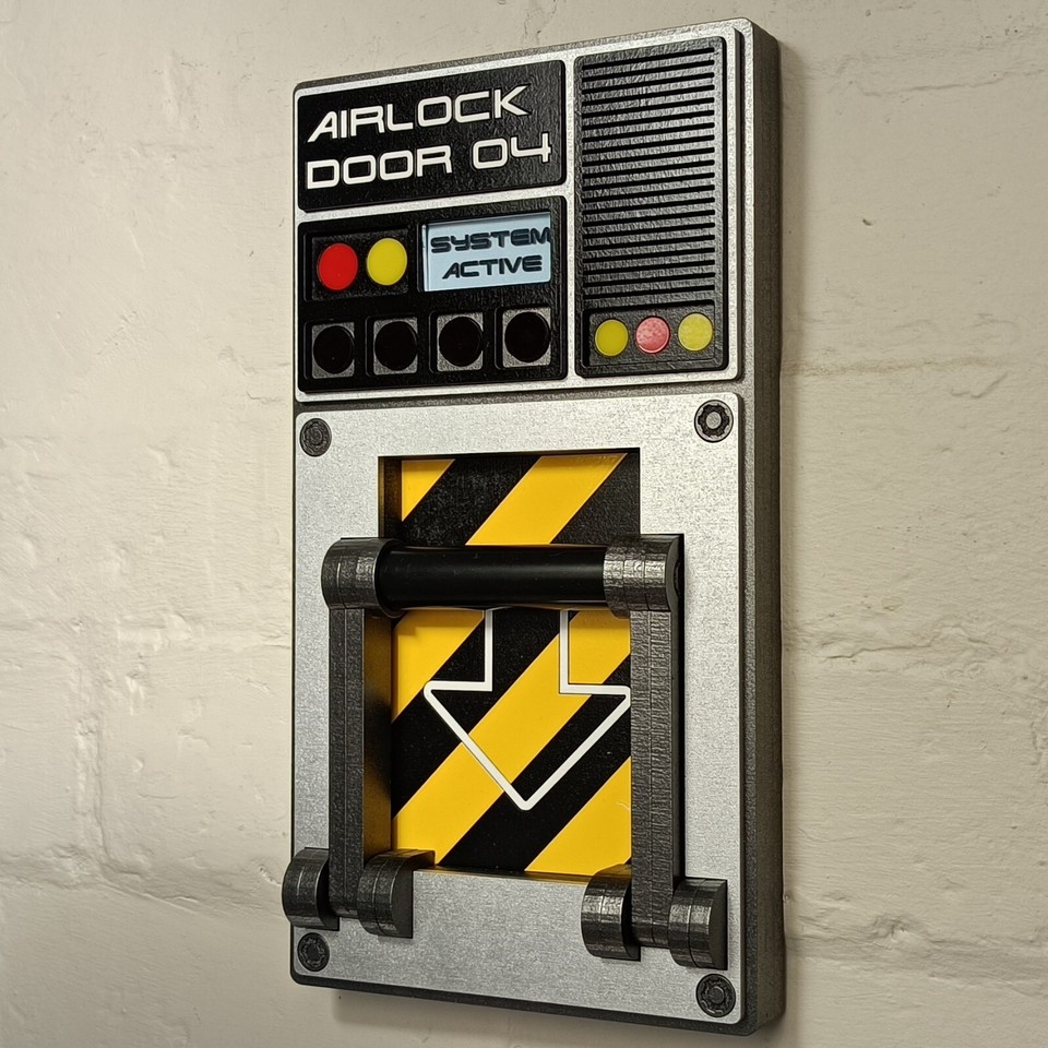 Sci-Fi inspired Airlock Door Control Panel / 3d Prop entry handle ...