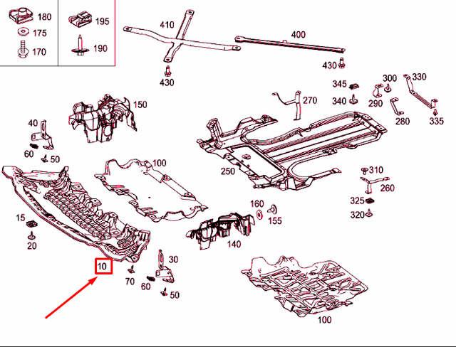 MERCEDES C Class W205 Engine Under Tray Cover A2055200000 for sale ...