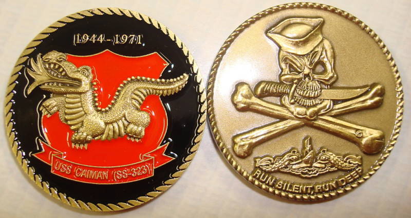 NAVY USS CAIMAN SS-323 SUBMARINE CHALLENGE COIN | eBay