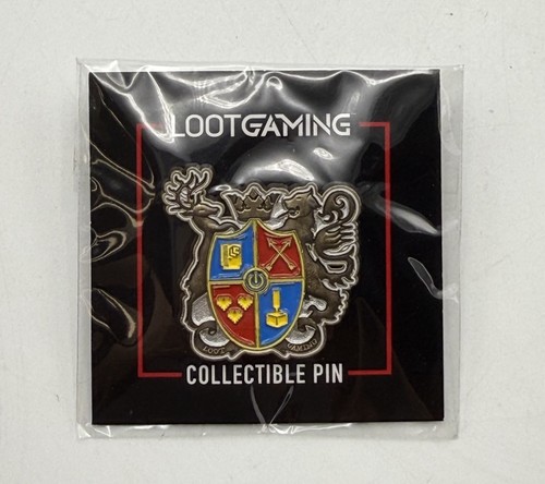 Medieval Royal Crest Pin Shield Loot Gaming Loot Crate Joy Stick Game ...