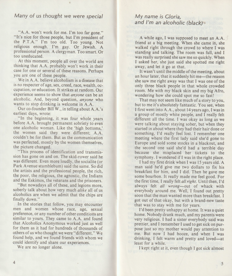 Do You Think You're Different? P-13, Alcoholics Anonymous booklet, very ...