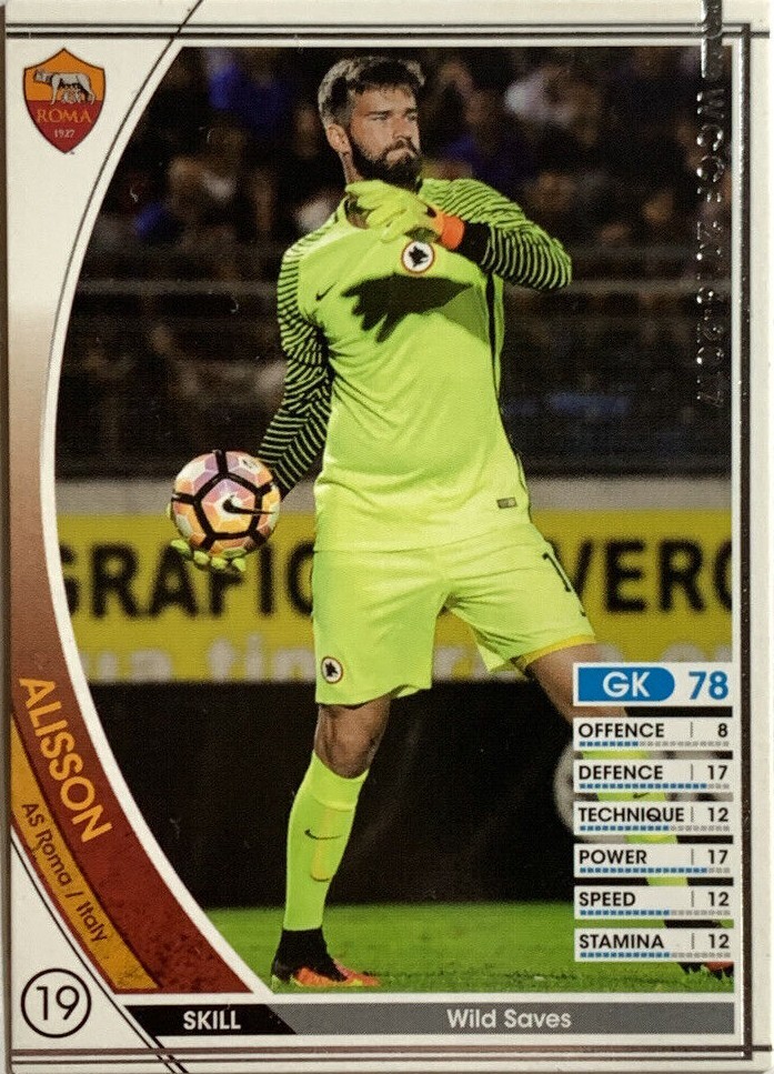 Alisson WCCF PANINI soccer card made in Japan sports Fight 061/126 rare ...