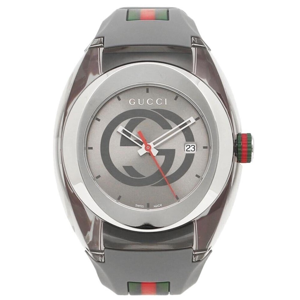 New Gucci Sync XXL Rubber Band Gucci Logoed Dial Assorted Colors Men's ...
