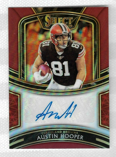 AUSTIN HOOPER 2020 PANINI SELECT SP RED INSERT AUTOGRAPH AUTO #'D /75 ...