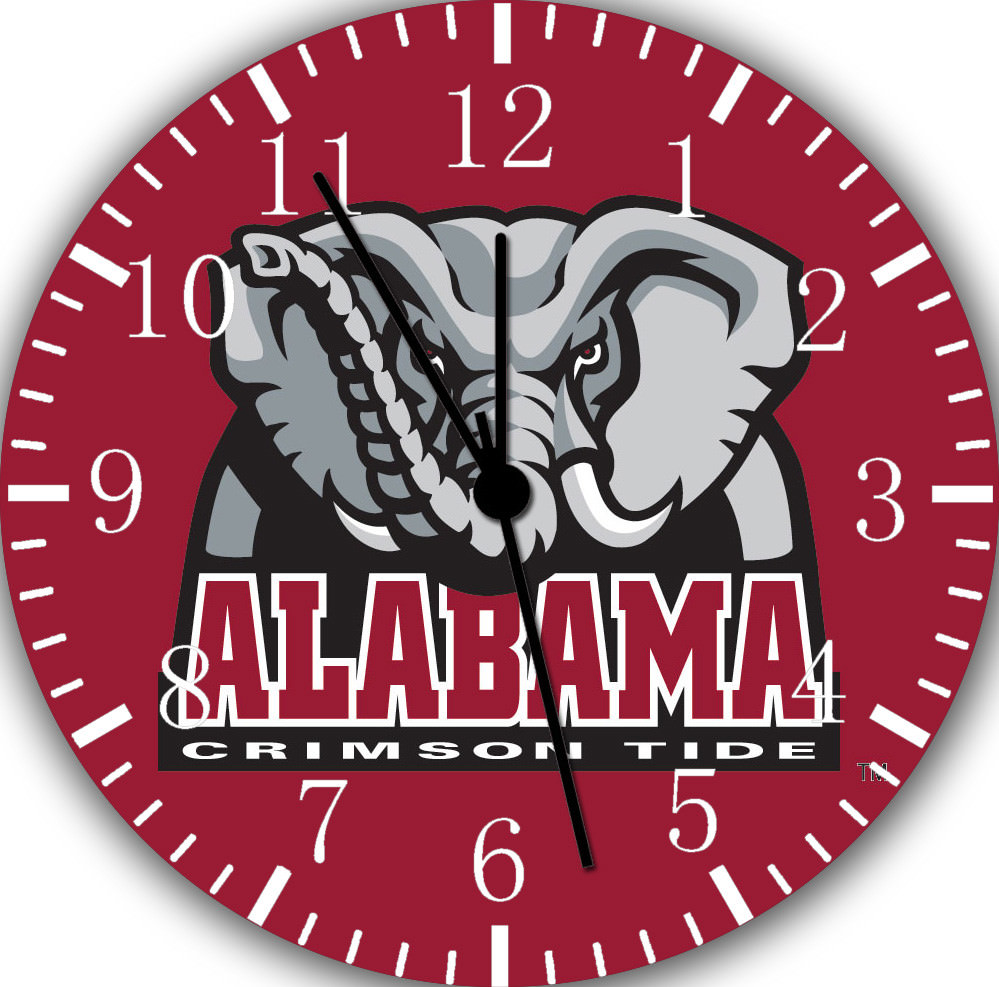 Alabama Crimson Tide Frameless Borderless Wall Clock Nice Gifts or ...