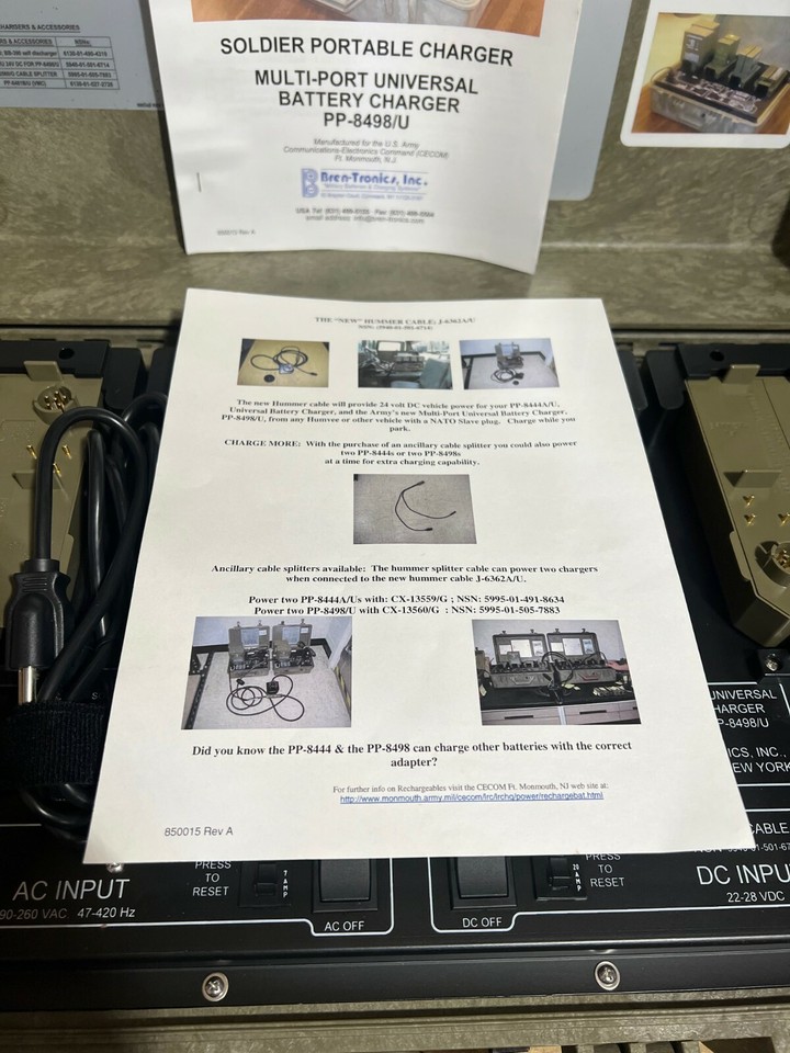 Bren-Tronics USMC MultiPort Universal Soldier Portable Battery Charger ...