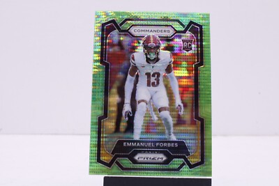 2023-24 NFL PANINI PRIZM EMMANUEL FORBES NEON GREEN PULSAR, RC # 399 | eBay