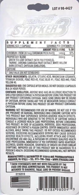 Stacker 3 With Chitosan Dietary Fat Burner Weight Loss Capsules 12 X4 ...