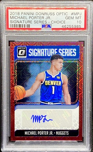Michael Porter Jr 2018-19 Optic Choice Signature Series Rookie Auto PSA ...