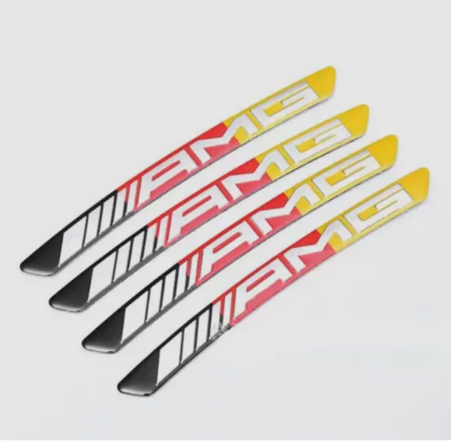 4 Pcs Metal 9cm Color AMG Wheel Rim Decals 777582009850| eBay