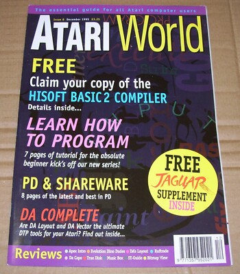Atari 520 1040 ST STE Mega Falcon 030 Computer Atari World Magazine ...