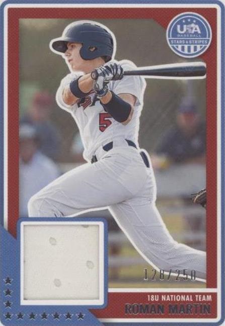 2023 Panini USA Baseball Stars & Stripes - USA Material Roman Martin # ...
