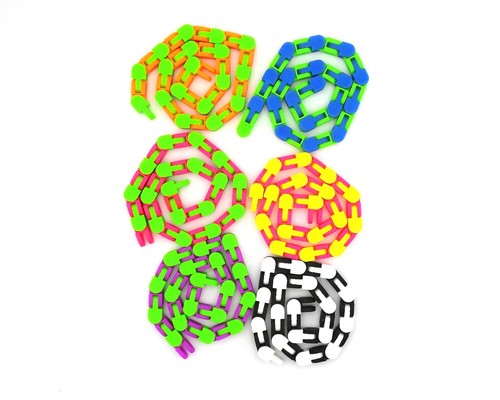 PONDI - 6 Pack 36 Links Wacky Tracks Snap and Click Fidget Finger ...