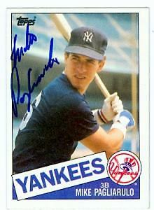 Mike Pagliarulo autographed baseball card (New York Yankees) 1985 Topps ...