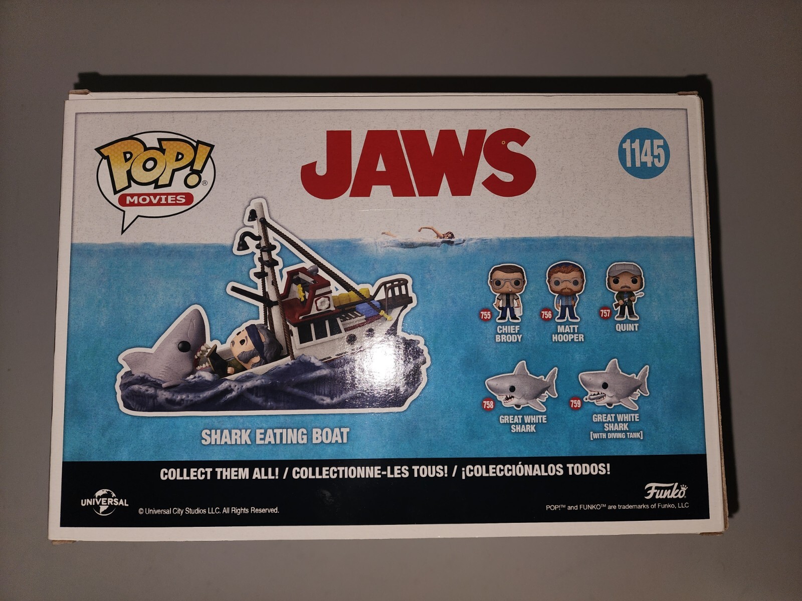 Funko Pop Jaws Shark Eating Boat Movie Moments #1145 Gamestop Exclusive ...