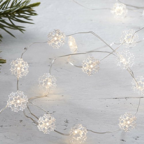 SNOWFLAKE LED STRING LIGHTS Christmas Fairy Lights Decoration Xmas Tree ...