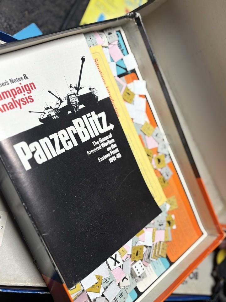 1970 Avalon Hill Panzer Blitz Armored Warfare Board Game Complete Vtg ...