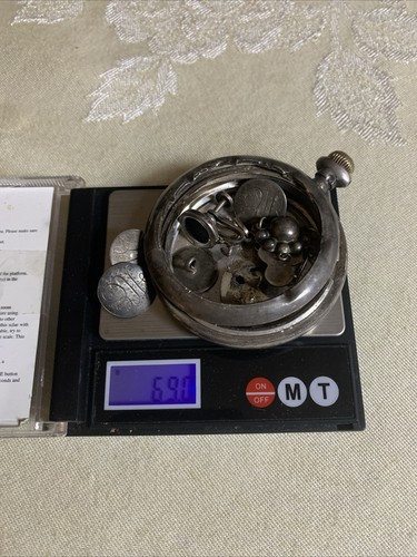 Huge Scrap Lot Silver 69 Grams Mid Century Silver Rare Pocket Watch ...