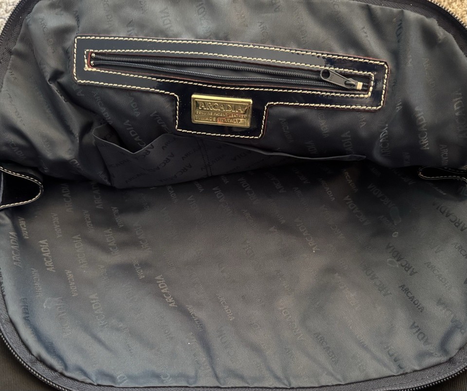 Arcadia Blue Patent Leather Handbag | eBay