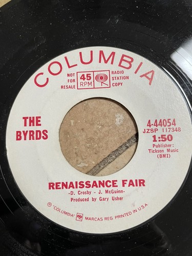 The Byrds My Back Pages / Renaissance Fair 7” US Promo Vinyl Single ...