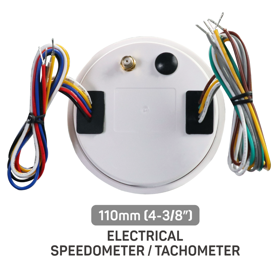 RACETECH 110mm (4-3/8") 2in1-7 Color GPS Speedometer Tacho 120 MPH ...