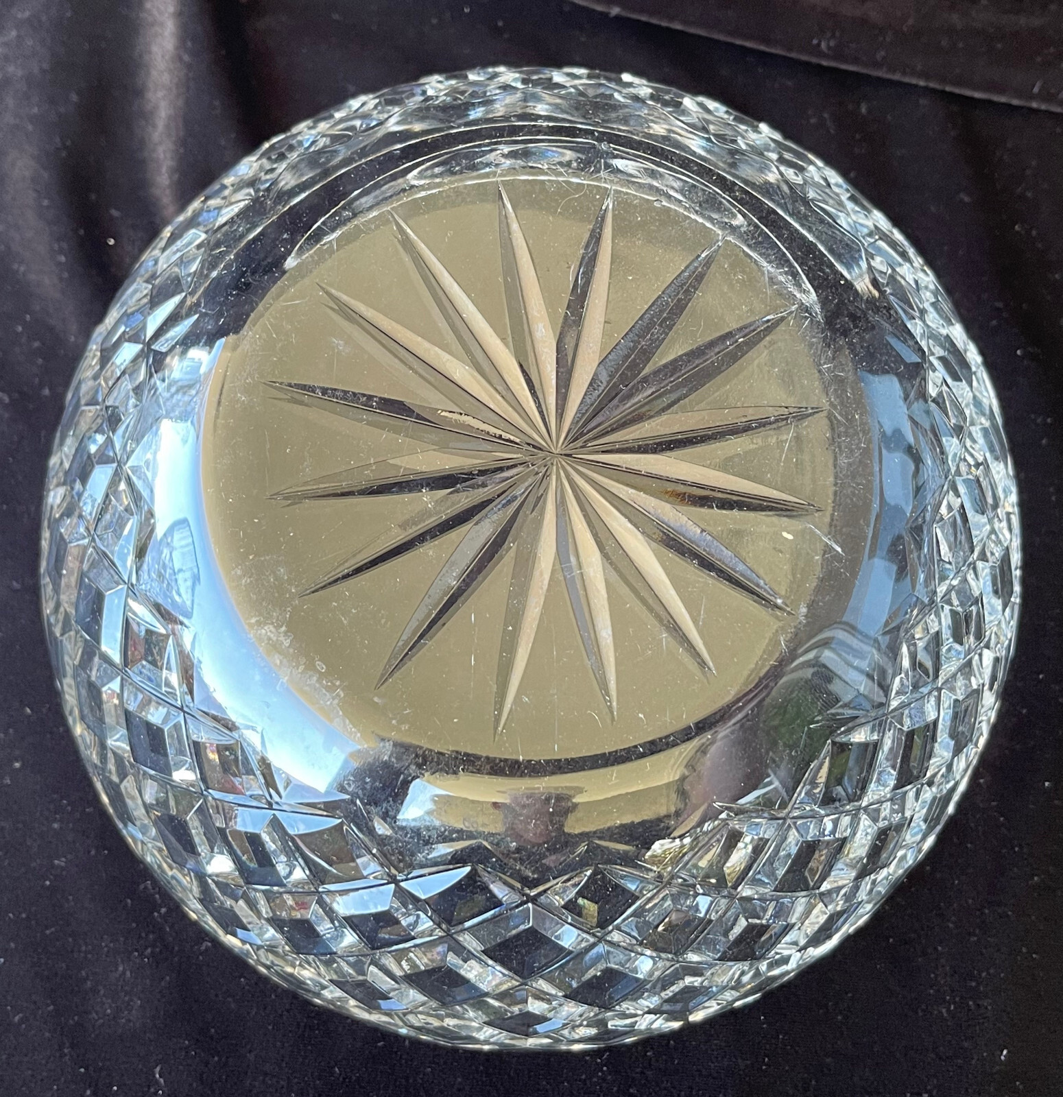 Vintage Crystal Diamond Pattern Bowl 18.5 cm diameter 9 cm high | eBay