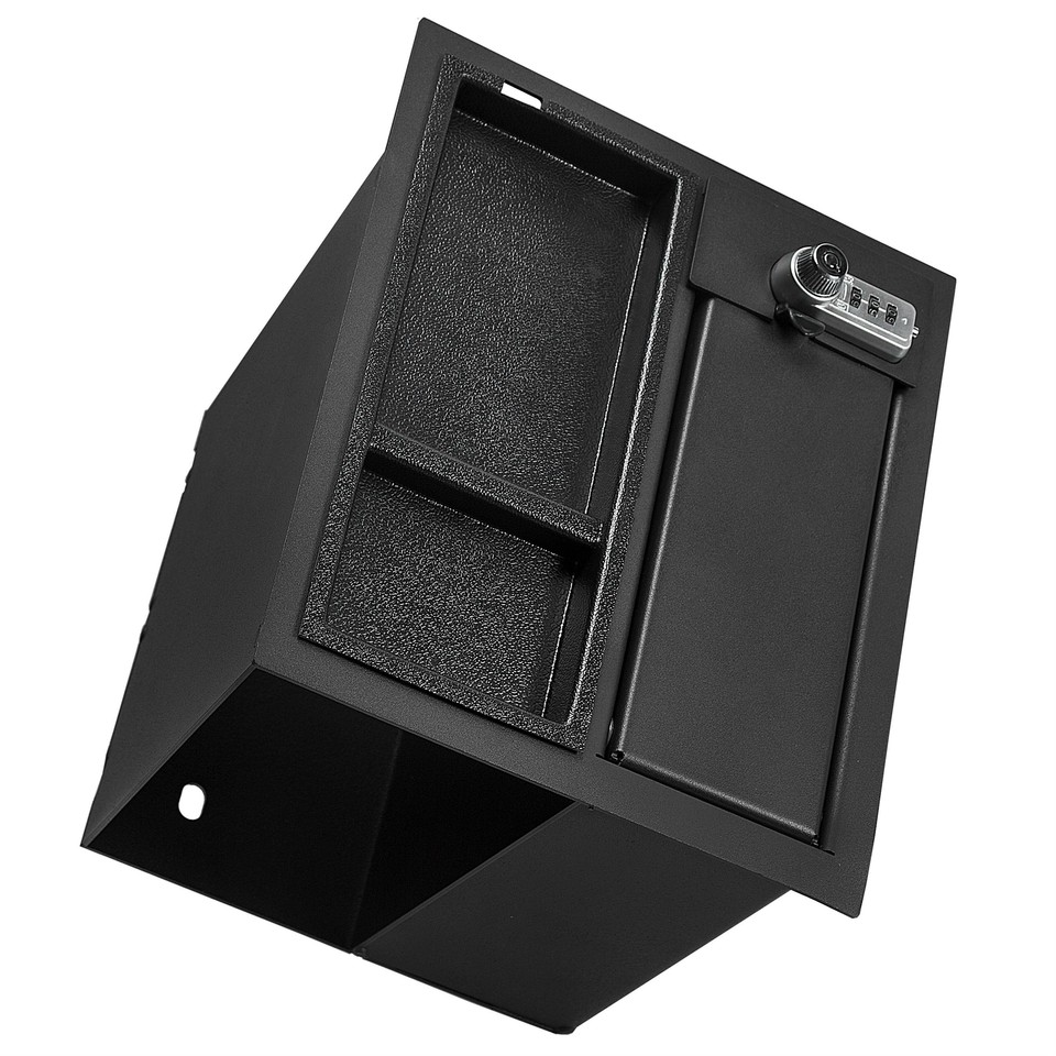 For TOYOTA Tundra 14-2020 2021 Center Console Safe GUN Storage Lock Box ...