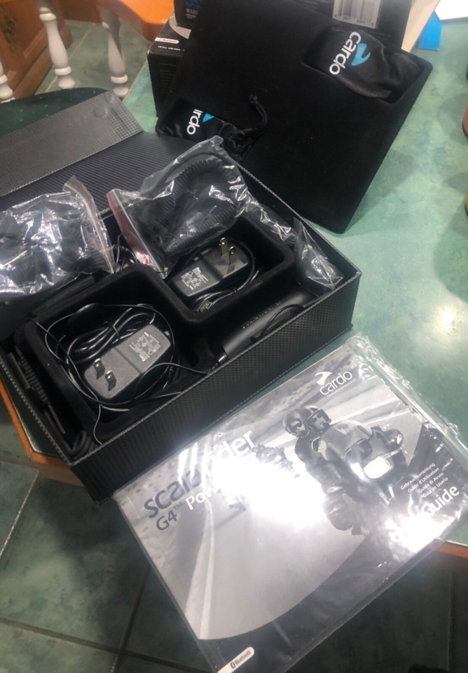 Cardo Scala Rider G4 PowerSet Intercom | Bluetooth | FM Radio | Silver ...