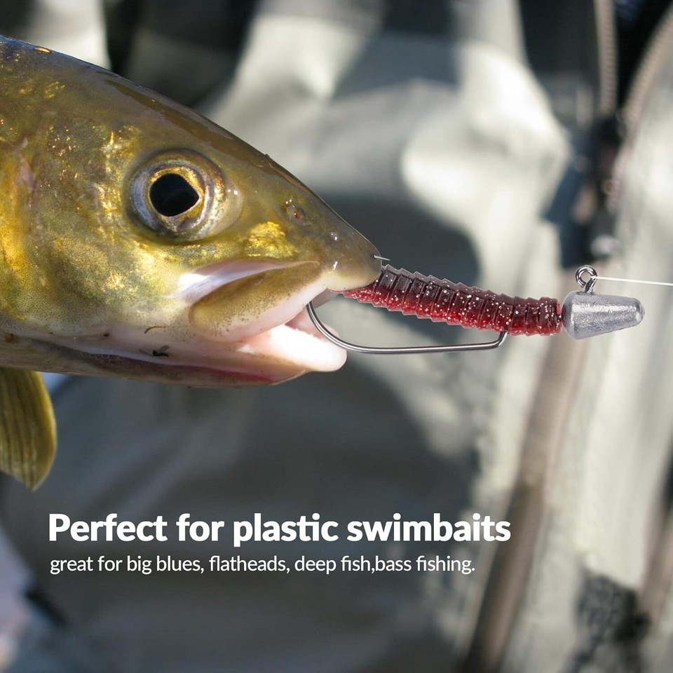 Jig Head Bullet Bass Fishing Jig Head High Carbon Steel Offset Round ...