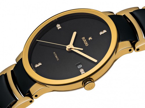 Rado Centrix Automatic Diamond Black High Tech Ceramic Dial Mens Watch ...