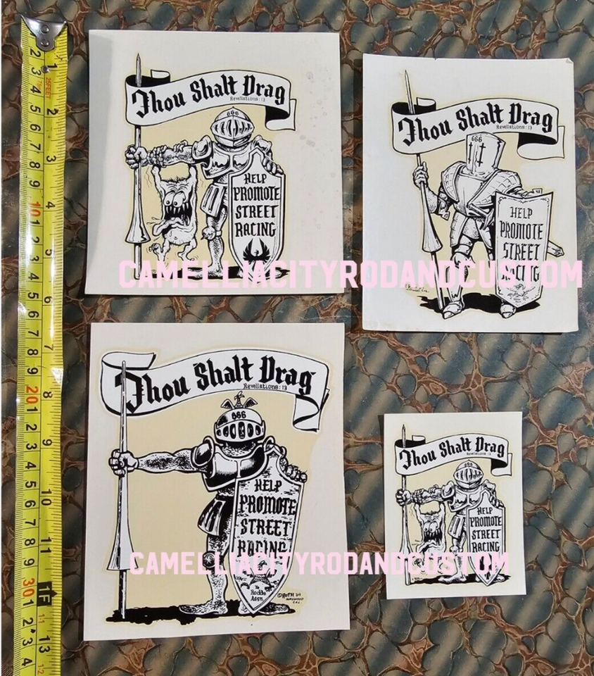 Ed ROTH Decals vtg Original Rare Variation Lot Hot Rod Drag Racing Rat ...