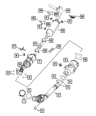 Genuine Mopar Diesel Particulate Filter Assembly 68271043AC | eBay