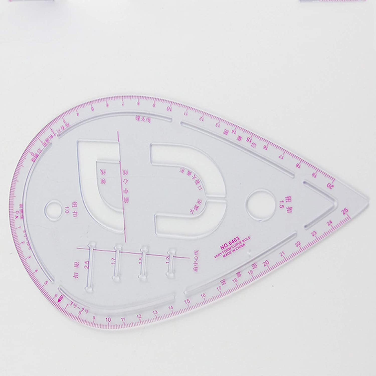 6PCS French Metric Ruler Clothing Fashion Ruler Curve Shaped Grading ...