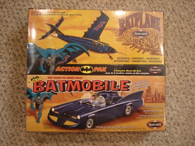 Polar Lights Action Pak model kits Batplane & Batmobile 2002 new and ...