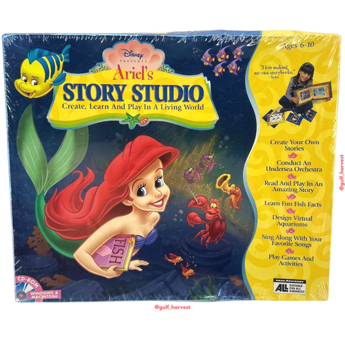 Disney Ariel's Story Studio, Big Wide Box PC Windows/Mac Game - NEW ...