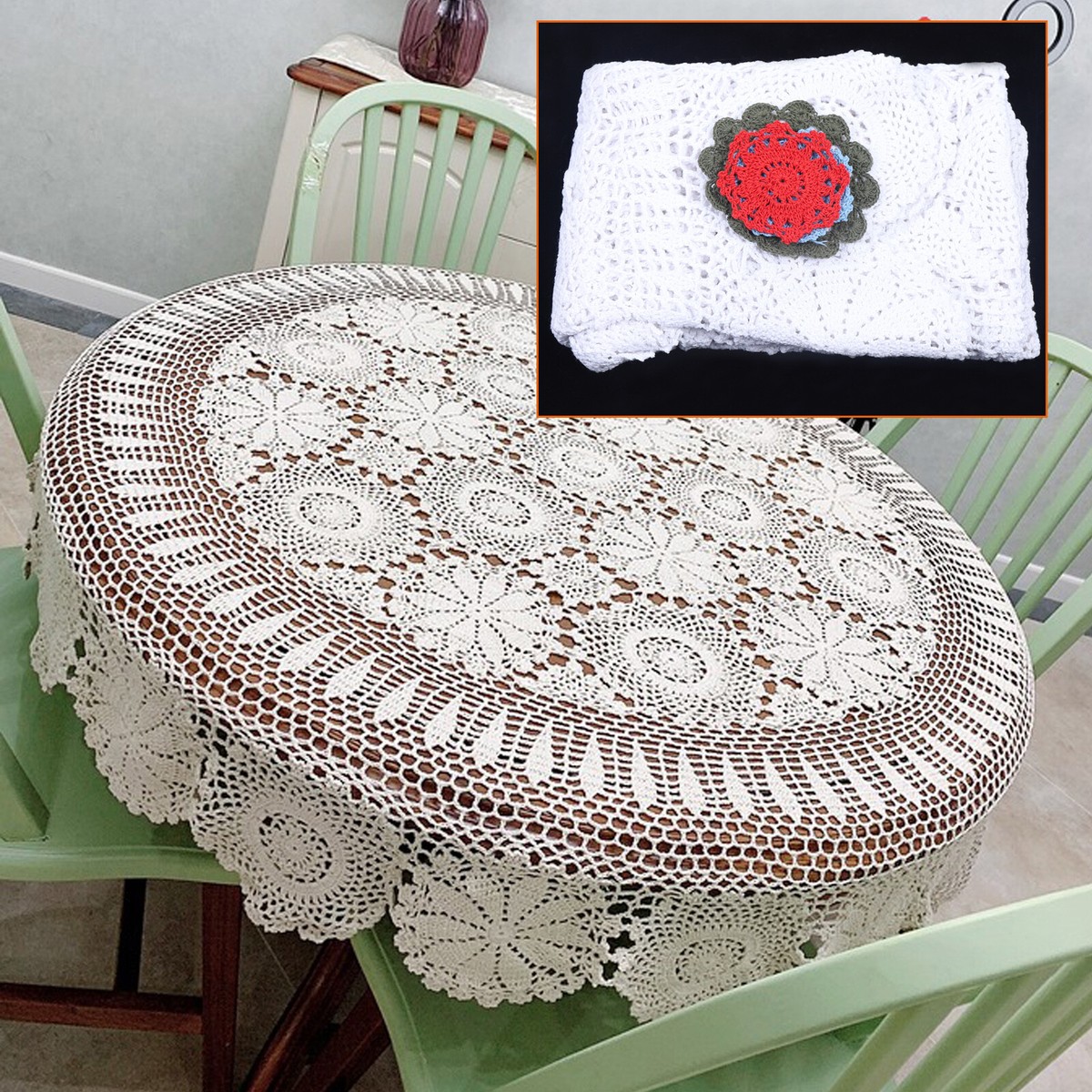 Free Round Crochet Tablecloth Patterns 32 Table Cloth (Round) Ideas