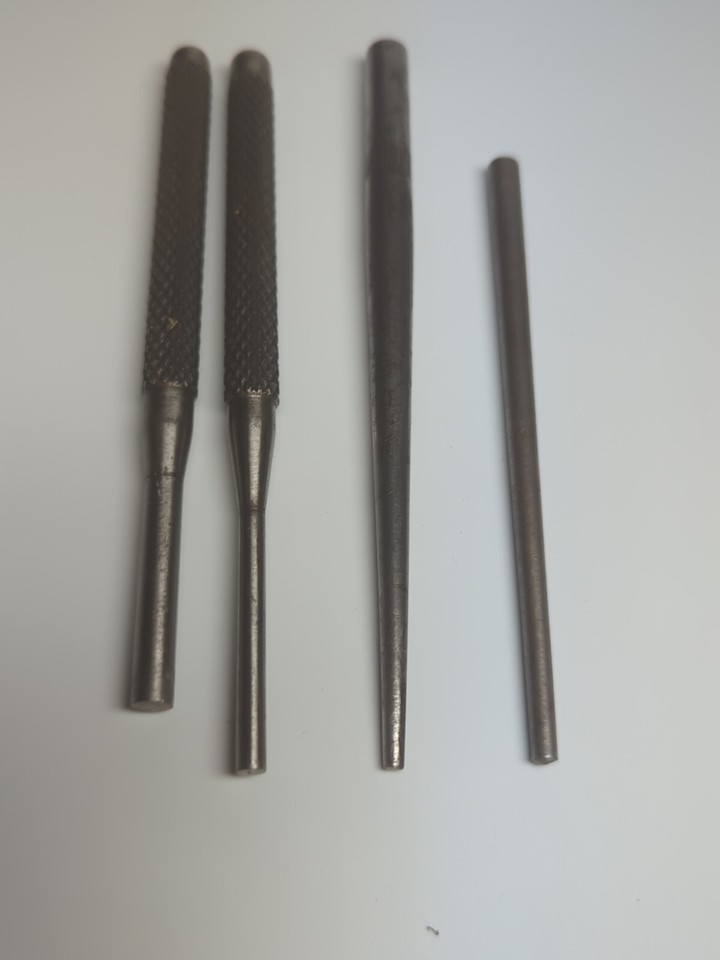 Vintage 9 PC Set Of L.S Starrett Drive Pin Punches Assortment Excellent ...