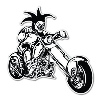 Joker on Bike Car Vinyl Sticker - SELECT SIZE | eBay