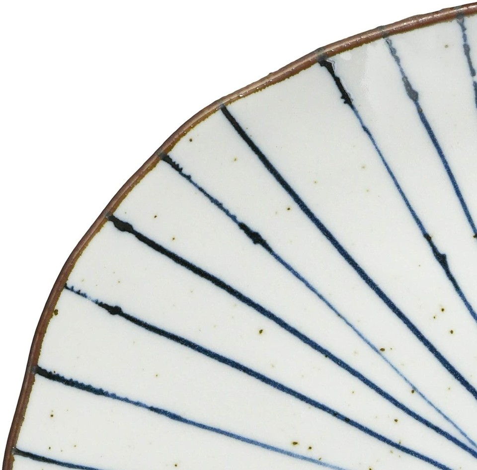 3pcs Made in Japan Dinner Plate Round Mino-yaki Tokusa Gray Pottery ...