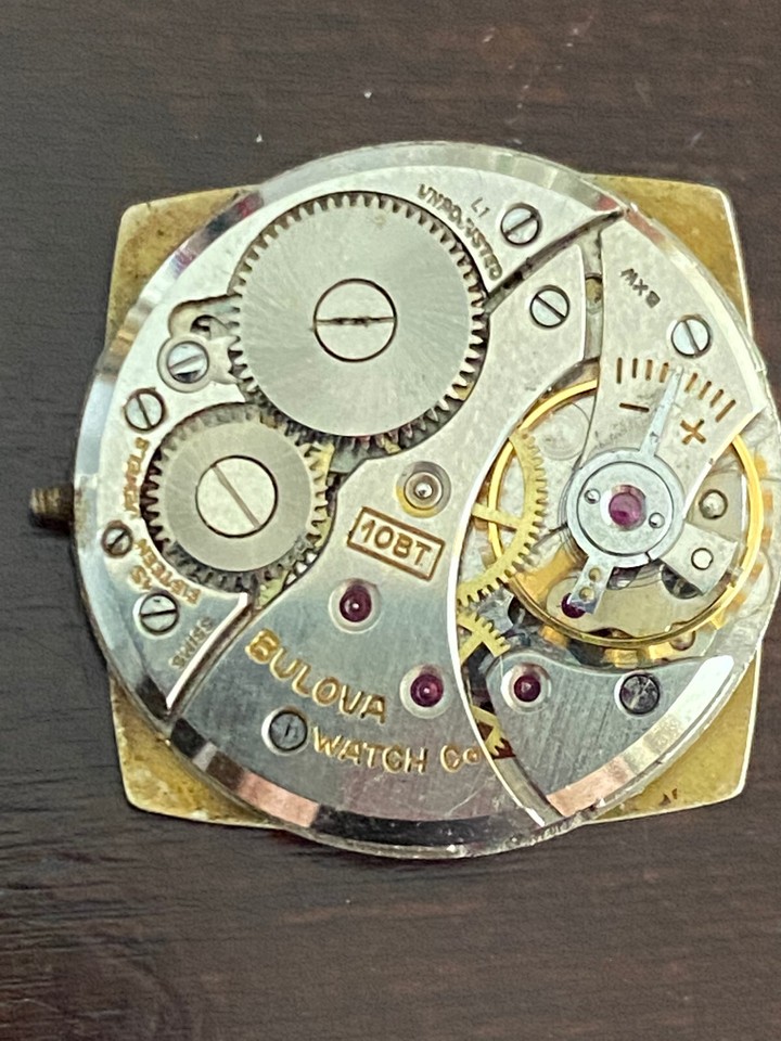 VINTAGE MEN'S BULOVA WRIST WATCH MOVEMENT, CAL. 10BT, RUNS GOOD, | eBay