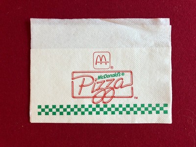 1980's, McDonald's, "McPizza", "Un-Used" Paper Napkin (Scarce) | eBay